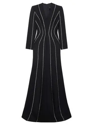 Jenny Packham Crystal-embellished Crepe Gown - Black