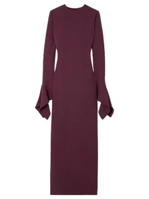 Solace Elegant Deep Purple Long Dress - Red