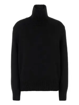 THE ROW Long-sleeved Turtleneck Sweater - Black