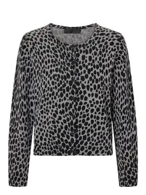 NILI LOTAN Cropped Knit Cardigan - Black