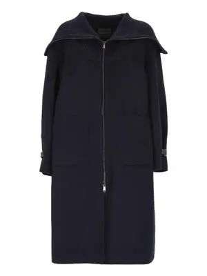 Lorena Antoniazzi Long-sleeved Coat With Zip Closure - Black