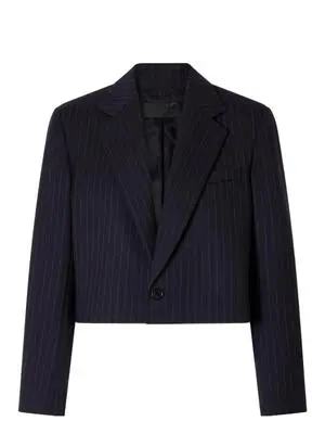 NILI LOTAN Single-breasted Cropped Blazer - Black