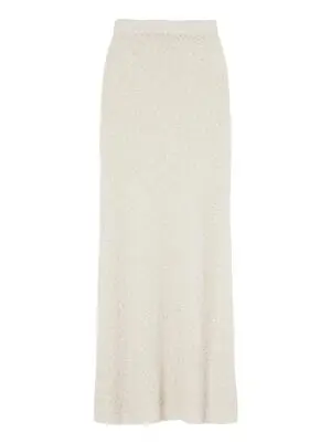 THE ELDER STATESMAN Ella Silk, Cashmere And Linen-blend Maxi Skirt - No