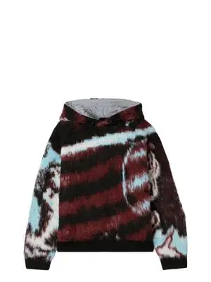 Aztech Mountain Off-piste Printed Fleece Hoodie - Black