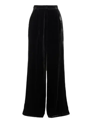 SALONI Saloni Velvet Wide-Leg Trousers