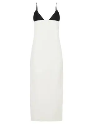 Brandon Maxwell Wool Silk Maxi Dress - No
