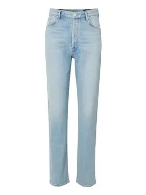 GOLDSIGN High-waist Straight-leg Jeans - Blue