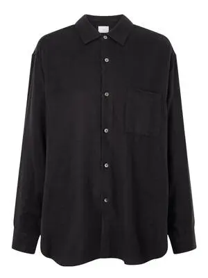 SSSTEIN Relaxed Silk-blend Shirt - Black