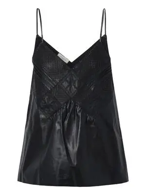 LAFAYETTE 148 NEW YORK LAFAYETTE148 Madeira Embroidered Leather Top