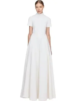 EMILIA WICKSTEAD Malinda Dress In Ivory Single Wool Crepe