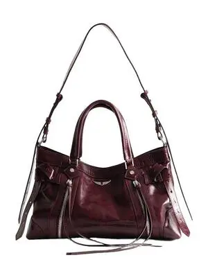 Zadig&Voltaire Madison Small Vintage Patent Bag Deep Purple