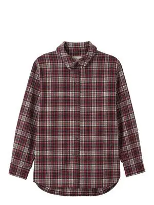 Johnstons Of Elgin Clanla Plaid Overshirt - Red