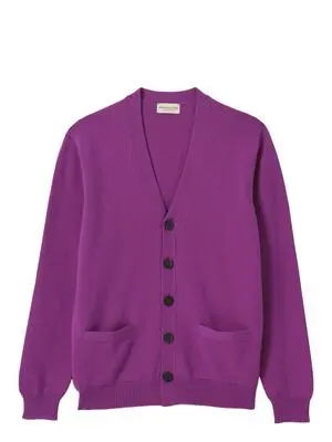 Johnstons Of Elgin Redpath Cashmere Cardigan - Purple
