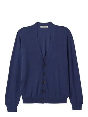 Johnstons Of Elgin Forsyth Superfine Cashmere Cardigan - Blue