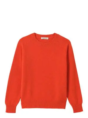 Johnstons Of Elgin Blyth Lambswool Jumper - Red
