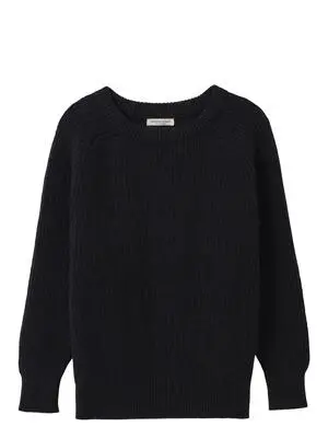 Johnstons Of Elgin Ribbed Donegal Cashmere Jumper - Grey