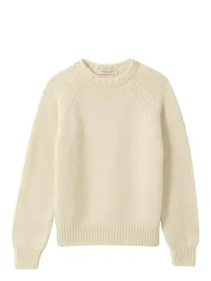 Johnstons Of Elgin Johnstons Of Elgin Bay Marl Cashmere & Cotton Jumper White
