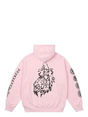 PALACE Wizard Sleeves Hooded Sweatshirt - Lush Flush