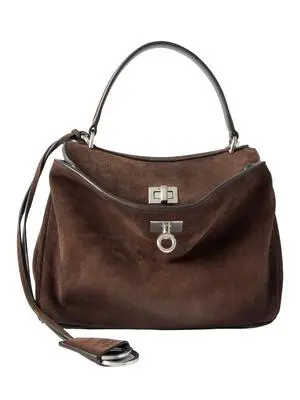 Balenciaga Rodeo Mini Suede Tote - Brown