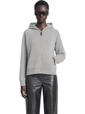 Max Mara Technical Cotton Zip-up Hoodie - Grey