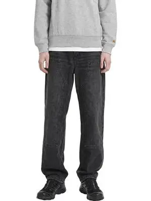 Carhartt Work In Progress Double Knee Denim Pants - Black