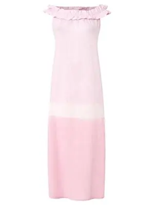 PAR Y ESCALA SL Ina Tie-dye Ruffle Dress - Pink