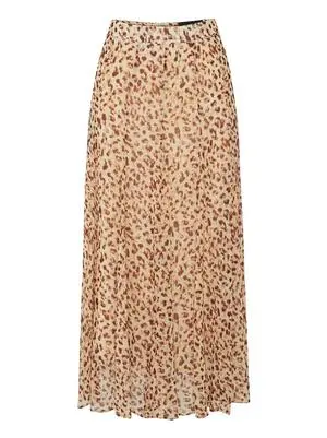 EXQUISE Orange Arianna Midi Skirt - Multicolor