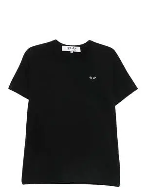 Play Comme Des Garcon Heart Patch T-shirt - Black