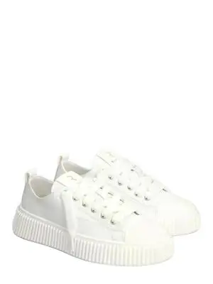 RHUN Lace-up Ribbed Sole Sneakers - White