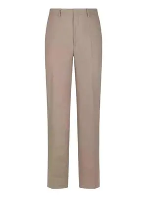 Tagliatore Linen Straight-leg Trousers - Neutrals