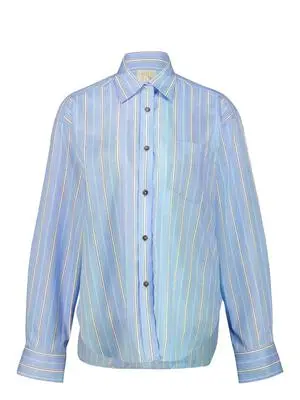 PAULA Striped Buttoned Shirt - Blue