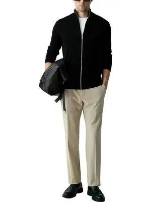 Karl Lagerfeld Zip-up Cardigan - Black