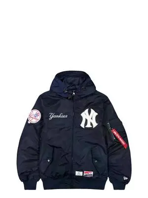 New Era Mlb New York Yankees Hooded Jacket - Blue