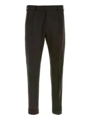 PT TORINO Tailored Trousers With Zip Fastening - Brown