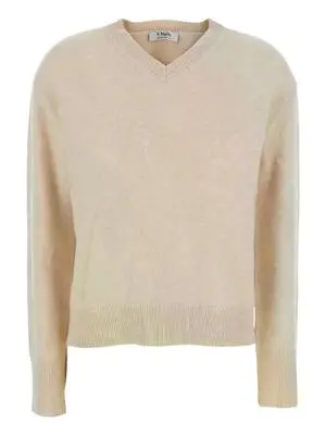 Max Mara S Max Mara V-Neck Sweater Neutrals