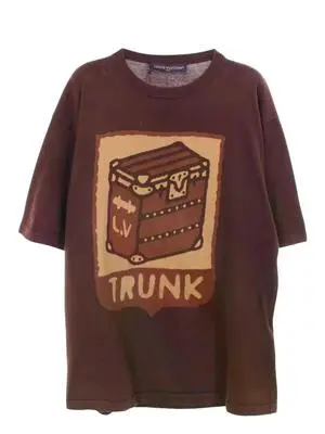 LOUIS VUITTON 2010s Intarsia-knit T-shirt - Brown