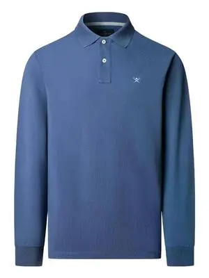 HACKETT LONDON Logo-embroidered Pique Polo Shirt - Blue