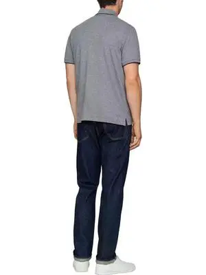 HACKETT LONDON Heritage Lrc Embroidered Polo Shirt - Grey