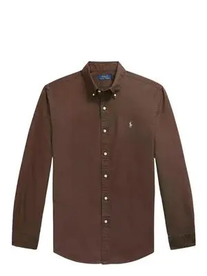 Polo Ralph Lauren Oxford Shirt Dyed In One Piece. Brown