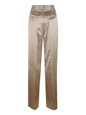 Kiton Check Pleated Trousers - Neutrals
