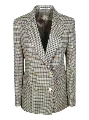 Tagliatore Houndstooth Double-breasted Blazer - Neutrals