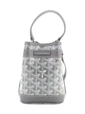 Goyard Petit Flot Coated Canvas Mini Bucket Bag Grey