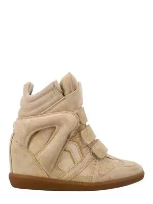 Isabel Marant Étoile Bekett Suede Wedge Sneakers - Neutrals