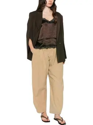 TWINSET Split-sleeve Double-breasted Blazer - Brown