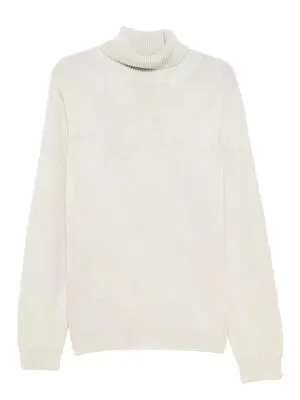 ROBERTO COLLINA Roll-neck Wool Sweater - Neutrals