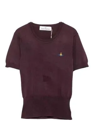 VIVIENNE WESTWOOD Bea Orb-embroidered Wool Sweater - Purple