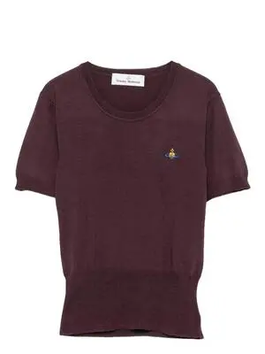 VIVIENNE WESTWOOD Bea Orb-embroidered Wool Sweater - Purple