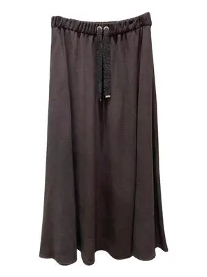 Herno Maxi Skirt With Drawstring Waist - Brown
