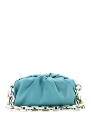 Bottega Veneta Bottega Veneta The Chain Pouch Leather Shoulder Bag Blue