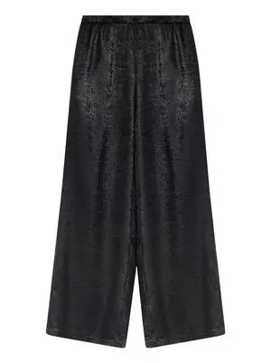 Momoni Baccarat Bis Wide Leg Trousers - Black